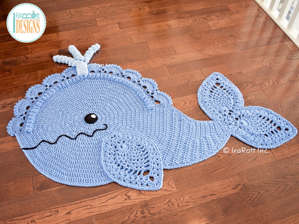 CROCHET PATTERN Joyce and Justin Whale Animal Rug - Etsy