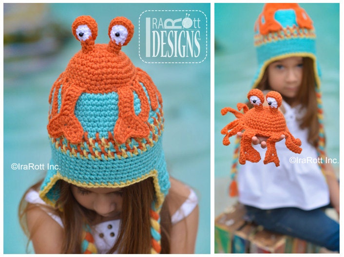 CROCHET PATTERN Cranky the Crab Hat and Amigurumi Toy - Etsy