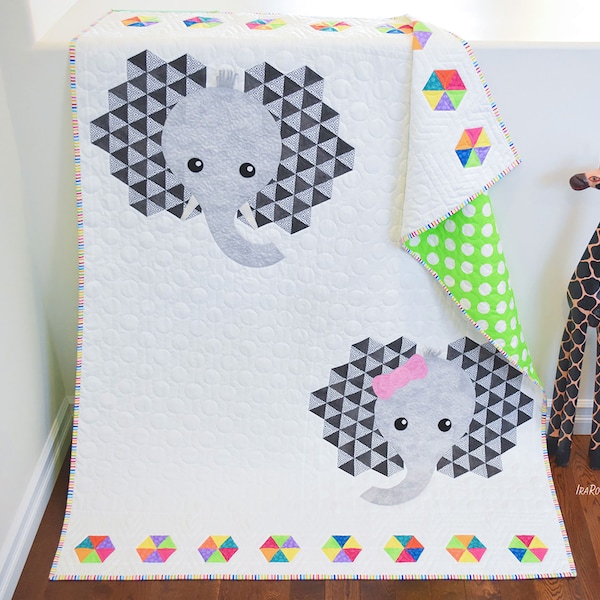 Elephant Quilt Block - Etsy