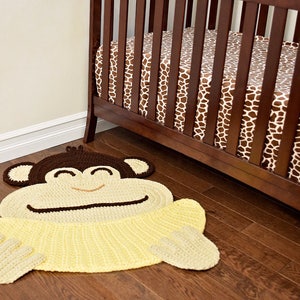 CROCHET PATTERN Chimpanzee Banana Monkey Animal Rug - Etsy