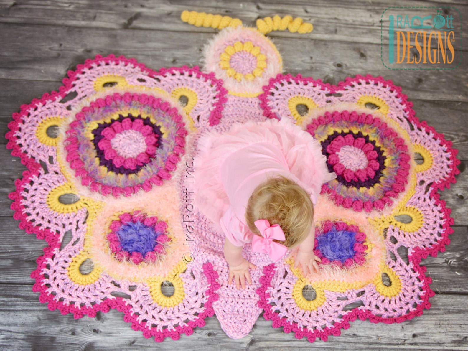 CROCHET PATTERN Butterfly Animal Rug - Etsy
