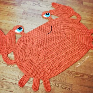 CROCHET PATTERN Cranky Crab Animal Rug - Etsy