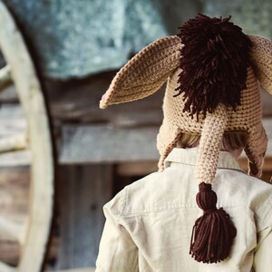 CROCHET PATTERN Funky Donkey Hat With Tail - Etsy