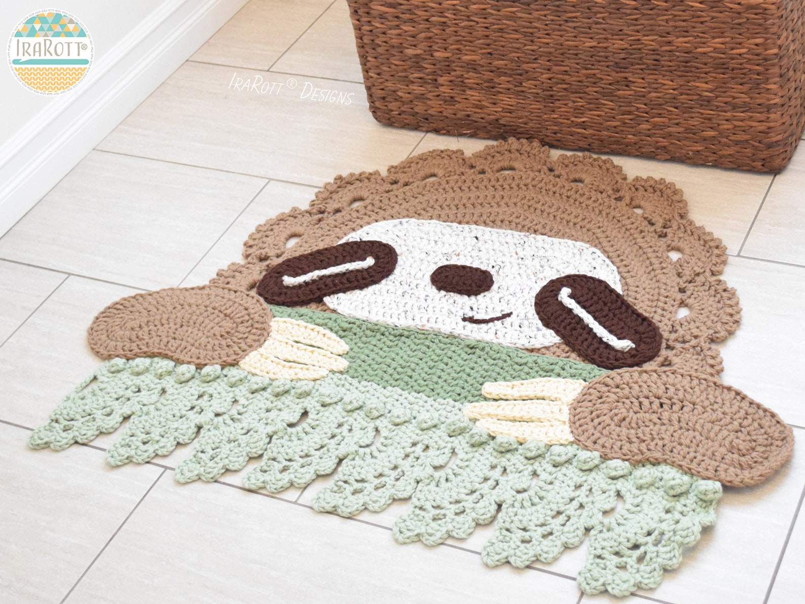 CROCHET PATTERN Sloth Animal Rug | Etsy