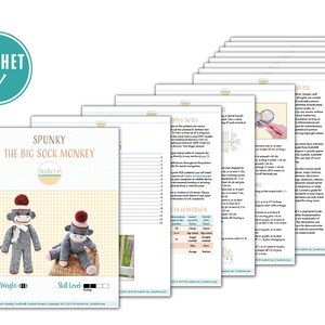 CROCHET PATTERN Spunky The Big Sock Monkey Amigurumi | Etsy