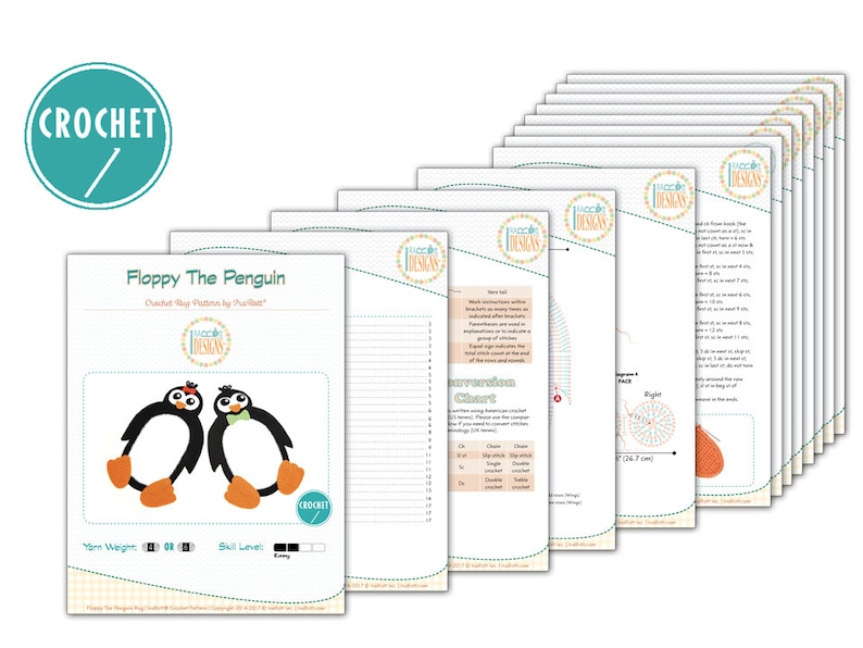 CROCHET PATTERN Penguin Animal Rug | Etsy