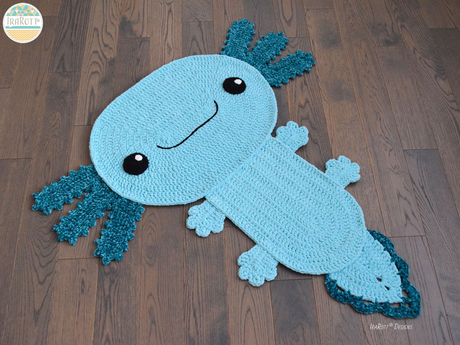 CROCHET PATTERN Lex the Axolotl Salamander Rug - Etsy