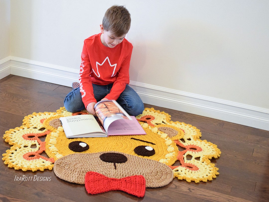 CROCHET PATTERN Lion Animal Rug - Etsy