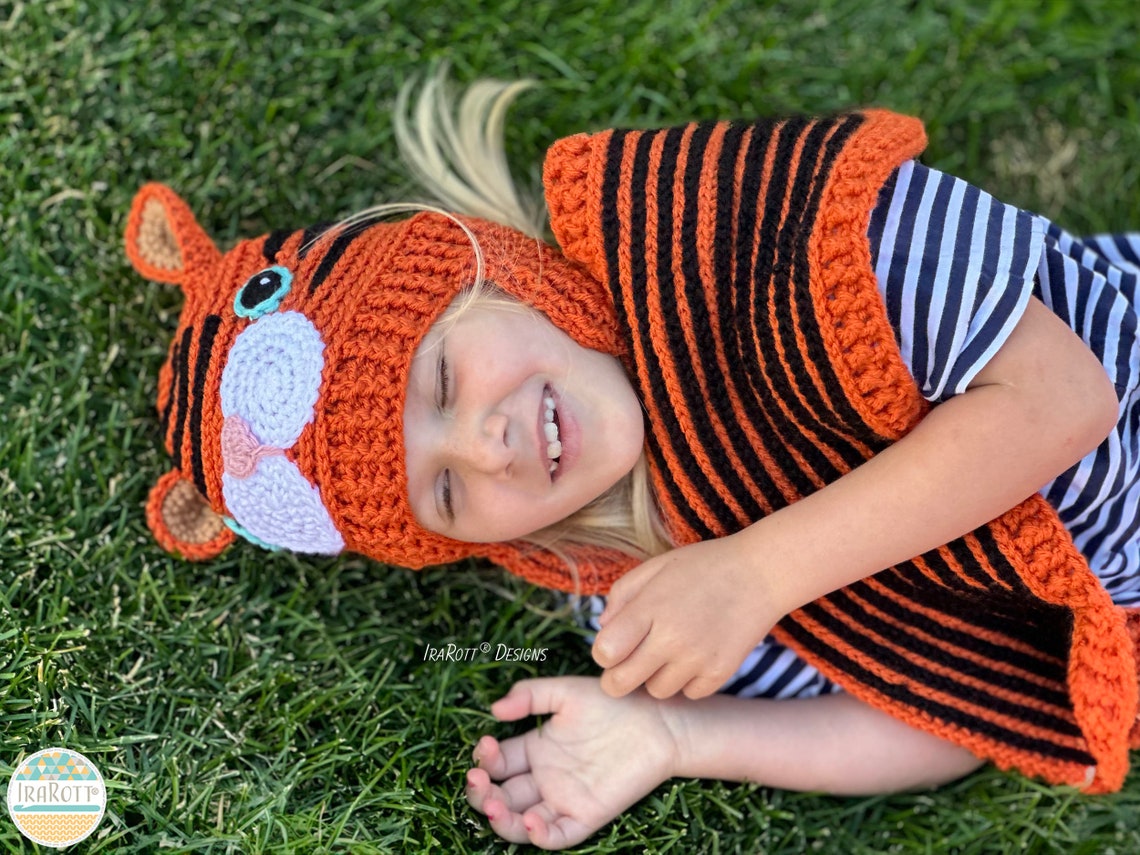 CROCHET PATTERN Hunter the Tiger Hat and Scarf - Etsy