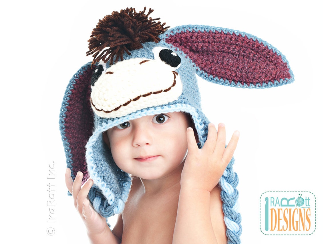 CROCHET PATTERN Funky Donkey Hat With Tail - Etsy