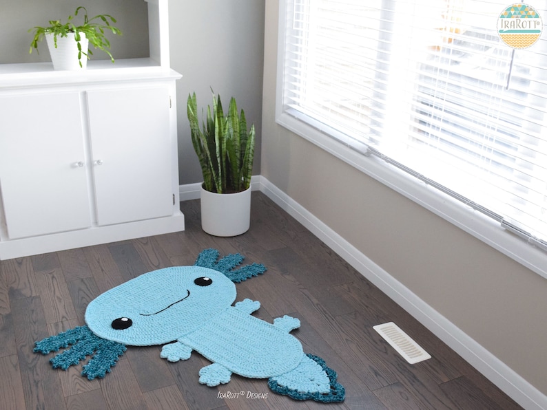 CROCHET PATTERN Lex the Axolotl Salamander Rug - Etsy