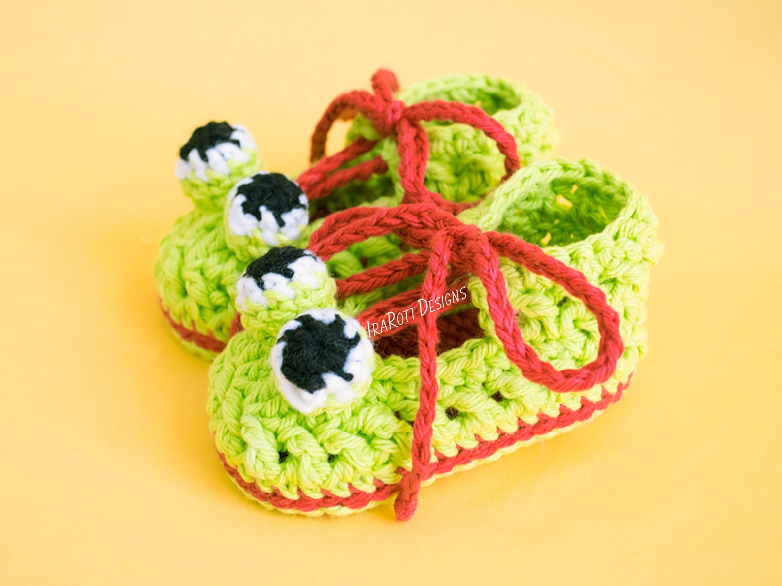 CROCHET PATTERN Crazy Eyes Double Sole Baby Frog Booties - Etsy