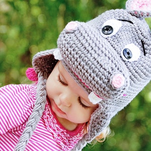 CROCHET PATTERN Happy Hippo the Hippopotamus Animal Hat - Etsy