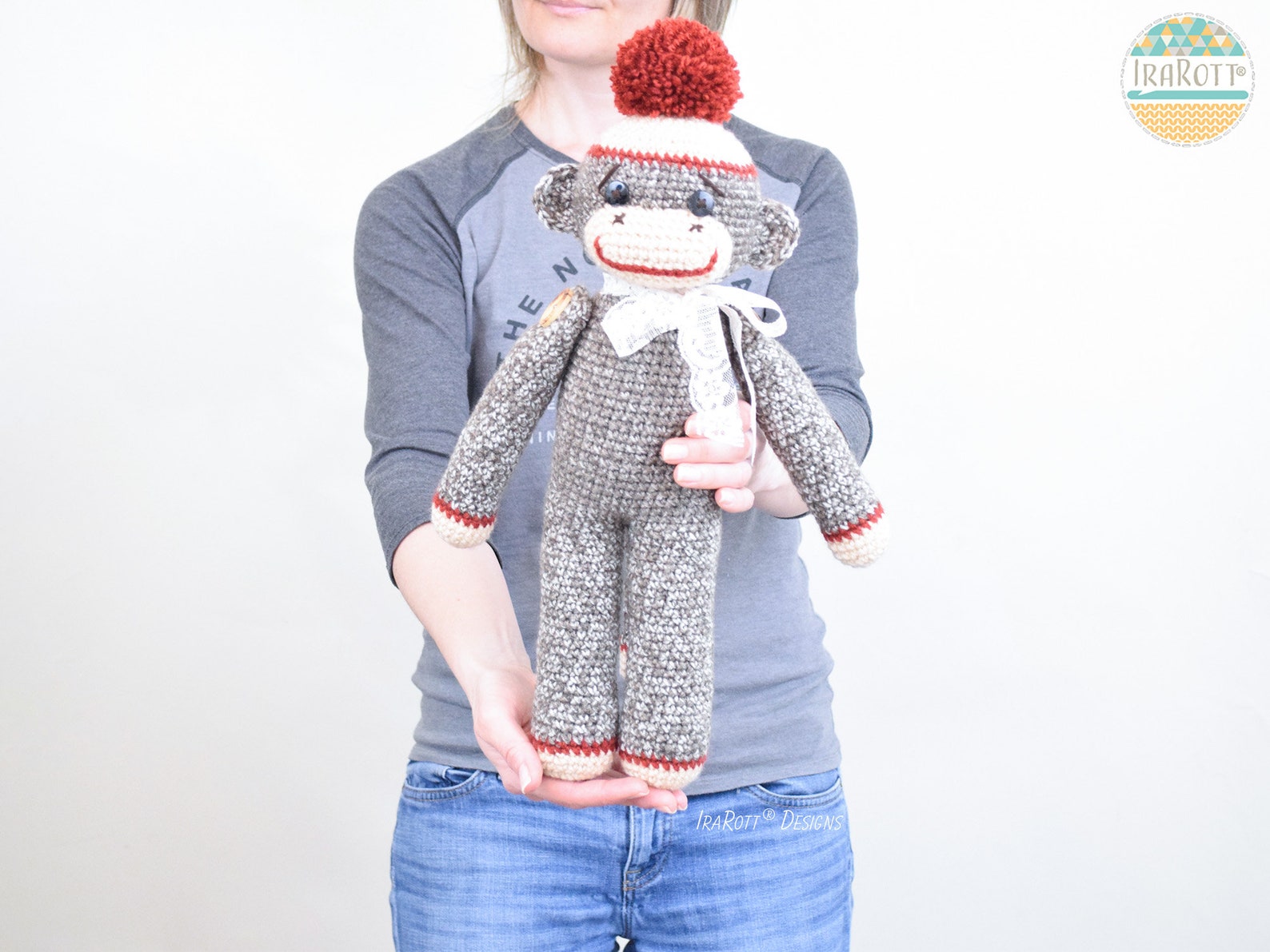 CROCHET PATTERN Spunky the Big Sock Monkey Amigurumi - Etsy