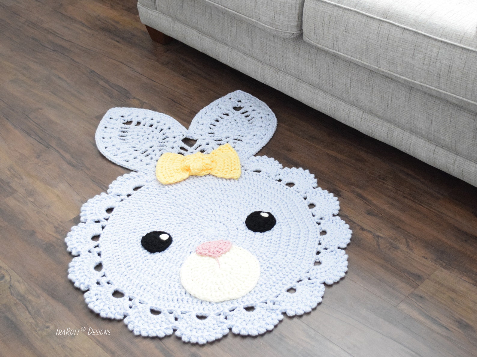 CROCHET PATTERN Sunny the Playful Bunny Rug - Etsy