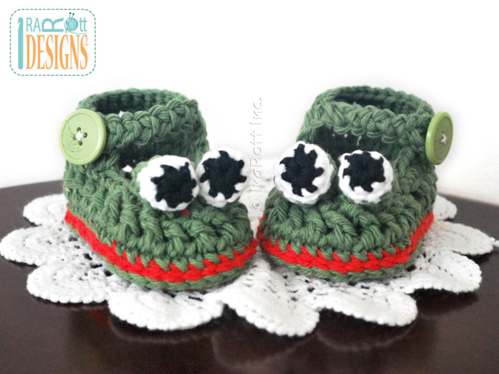 CROCHET PATTERN Crazy Eyes Double Sole Baby Frog Booties - Etsy