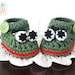 CROCHET PATTERN Crazy Eyes Double Sole Baby Frog Booties - Etsy