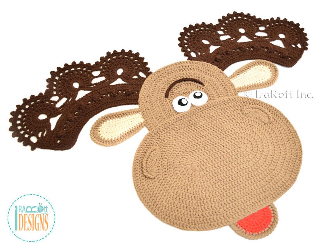 CROCHET PATTERN Eh Moose Animal Rug - Etsy
