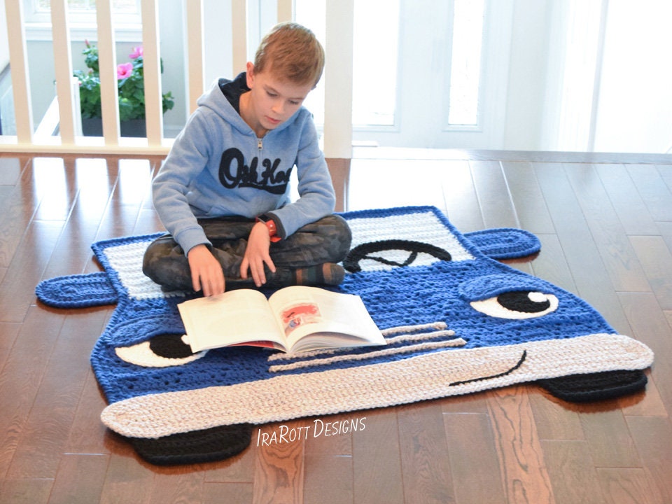 CROCHET PATTERN Jimmy The Hybrid Car Rug - Etsy Nederland