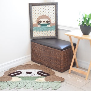 CROCHET PATTERN Sloth Animal Rug - Etsy