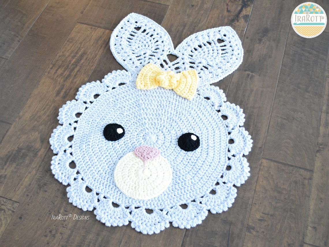 CROCHET PATTERN Sunny the Playful Bunny Rug - Etsy