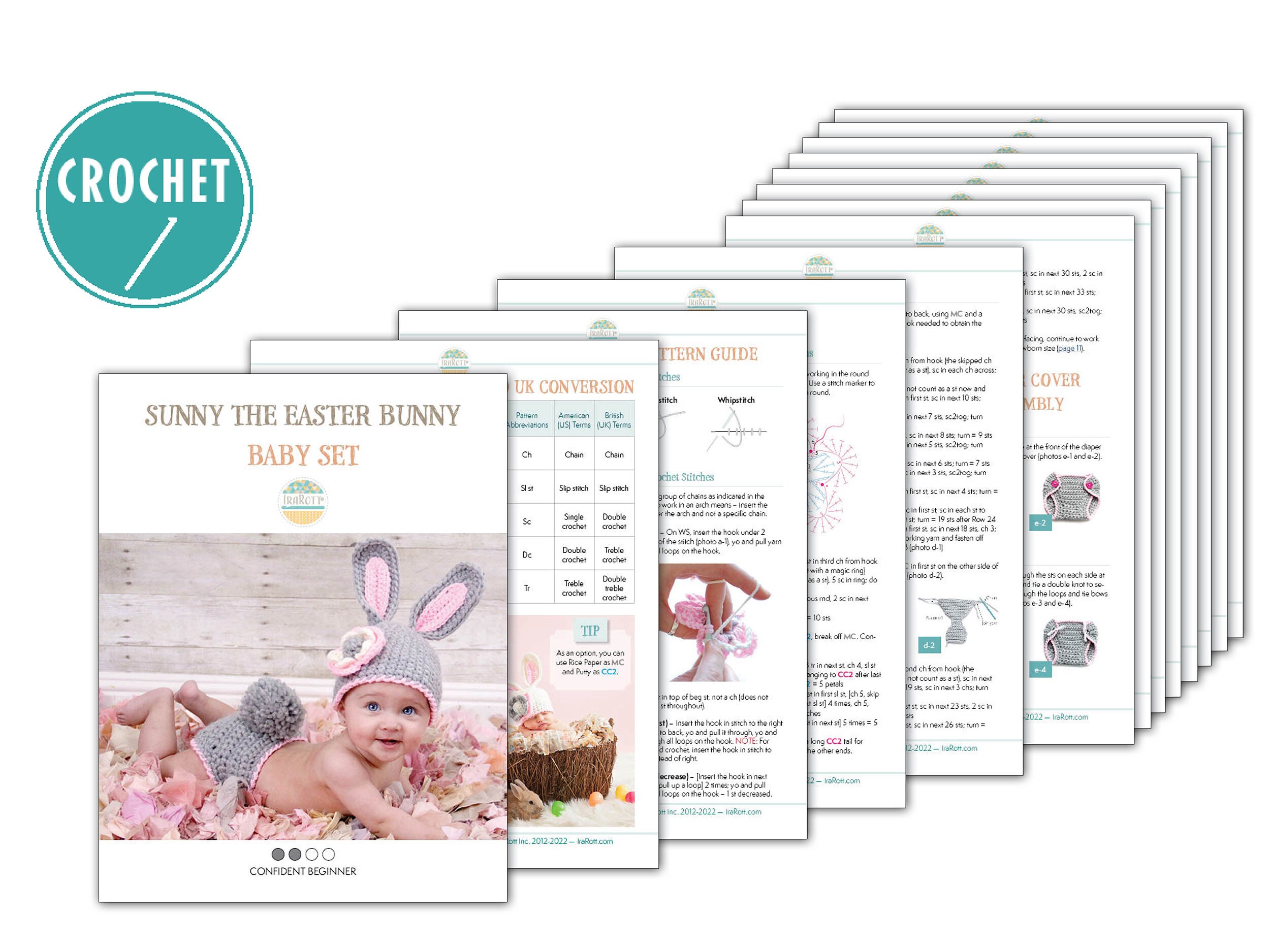 CROCHET PATTERN Sunny the Easter Bunny Baby Set | Etsy