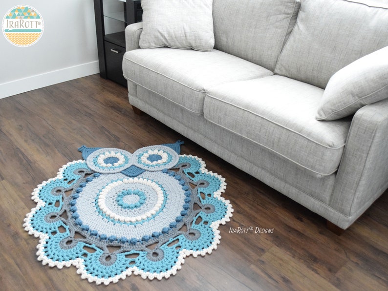 CROCHET PATTERN Retro Owl Bird Rug | Etsy