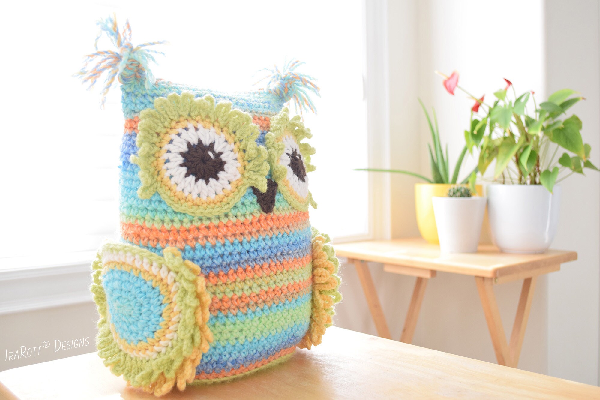 CROCHET PATTERN Hooty the Owl Buddy Hooks and Needles Organizer ...