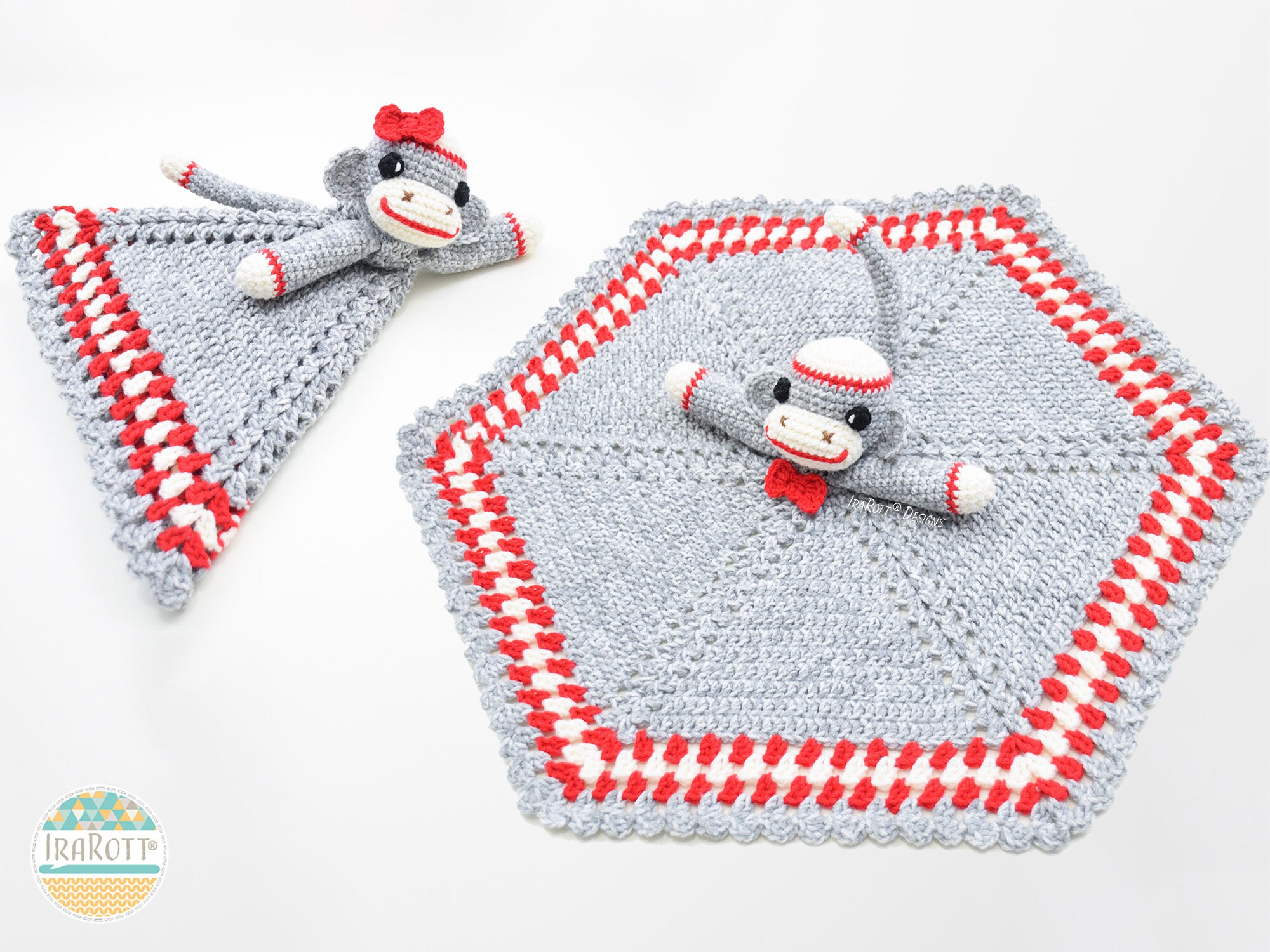 CROCHET PATTERN Spunky the Cuddly Sock Monkey Lovey | Etsy