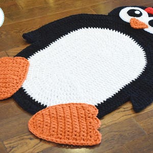 CROCHET PATTERN Penguin Animal Rug - Etsy