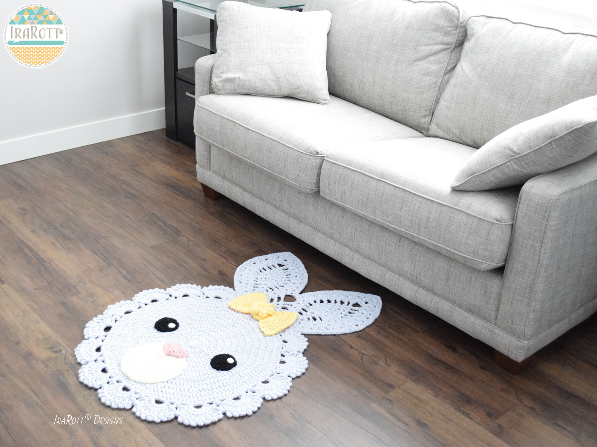 CROCHET PATTERN Sunny the Playful Bunny Rug - Etsy