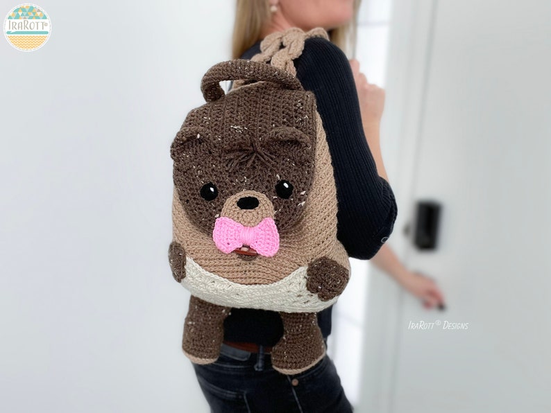 CROCHET PATTERN Cuddles the Caring Bear Backpack - Etsy