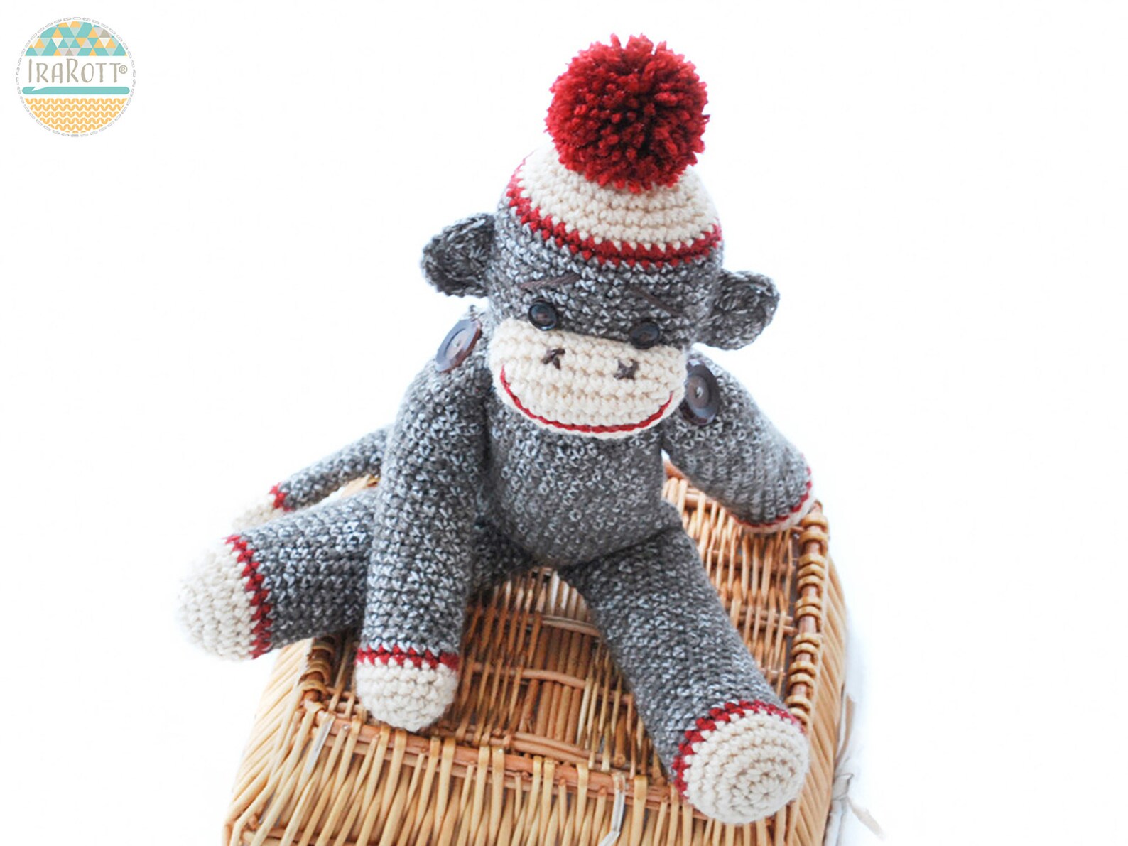 CROCHET PATTERN Spunky the Big Sock Monkey Amigurumi - Etsy