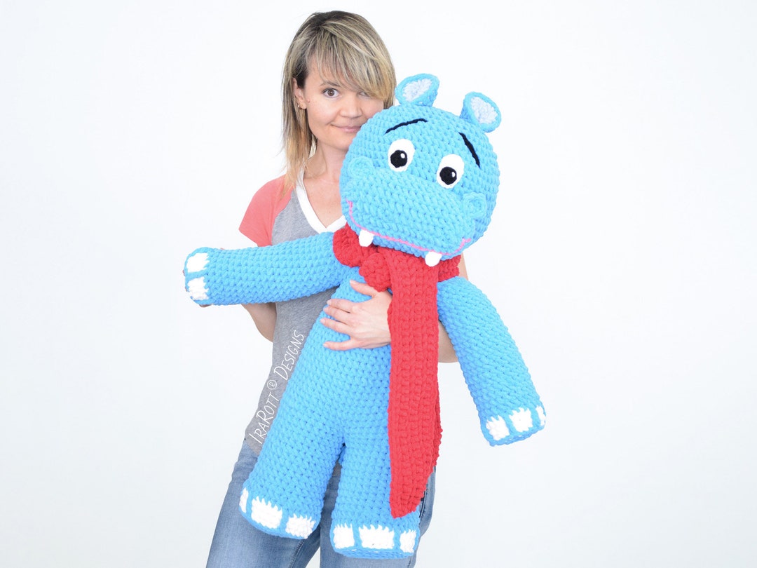 CROCHET PATTERN Happy Hippo the Hippopotamus Big Amigurumi - Etsy