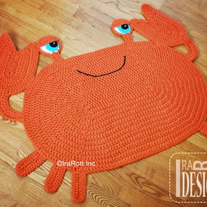 CROCHET PATTERN Cranky Crab Animal Rug - Etsy