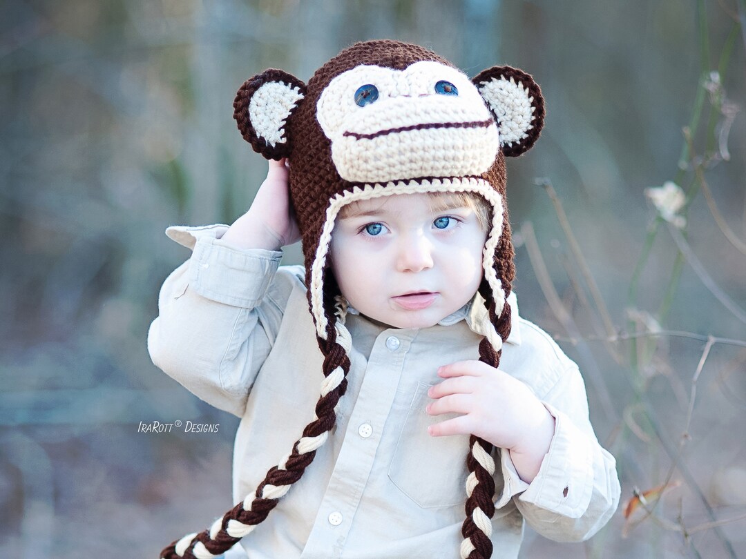 CROCHET PATTERN Chip the Chimpanzee Monkey Hat - Etsy