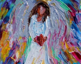 Abstract angel art | Etsy