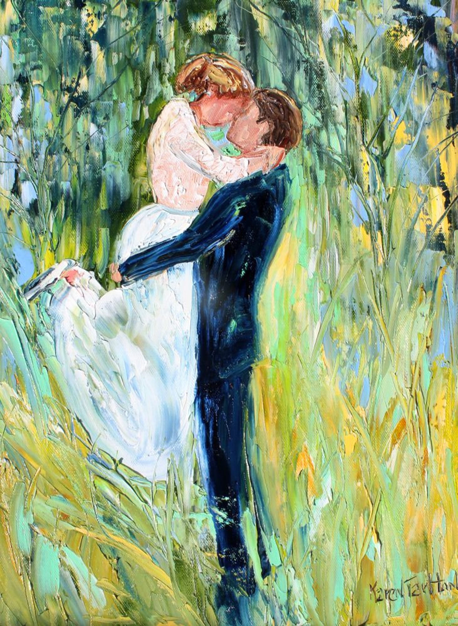 Custom Original Oil Painting Wedding Couple Portrait or - Etsy