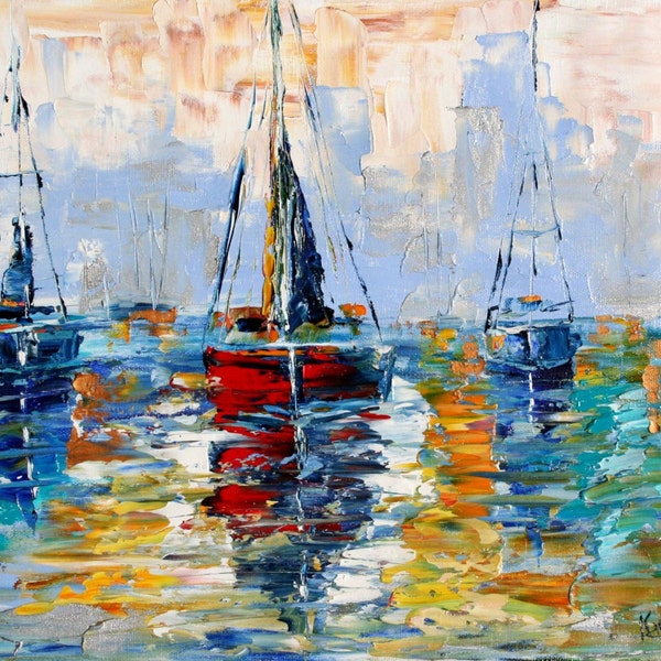 Sail Boat Print - Etsy