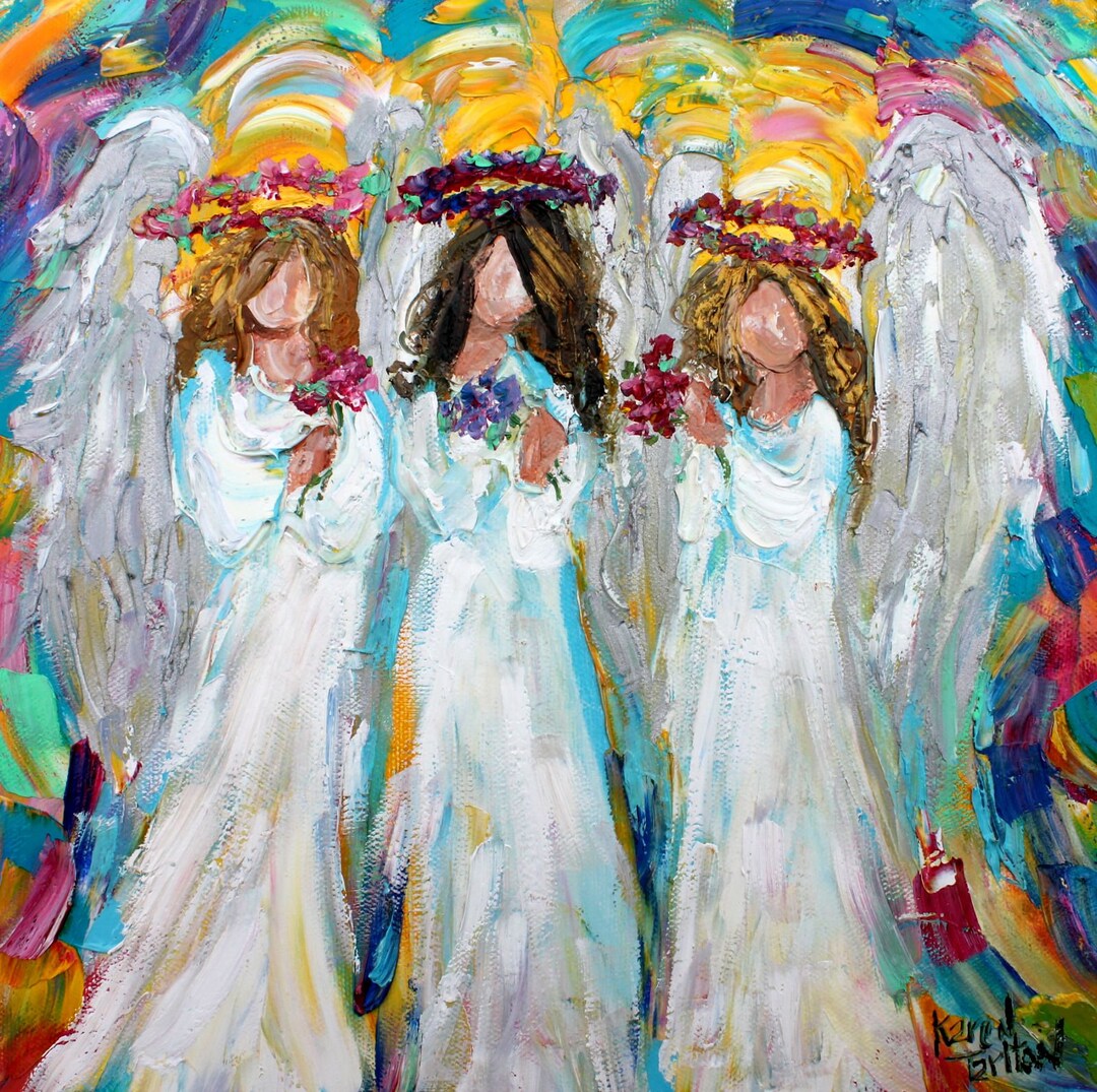 Angel of Spring Art Print: Impressionism on Watercolor Paper - Etsy