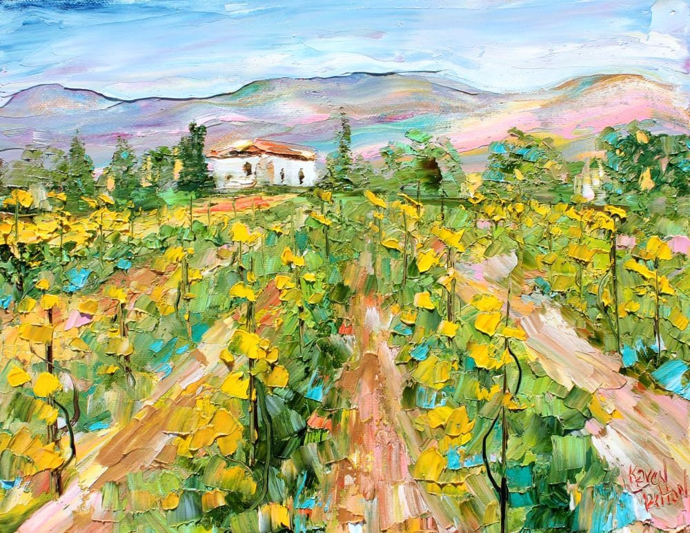 Vineyard Painting Abstract
