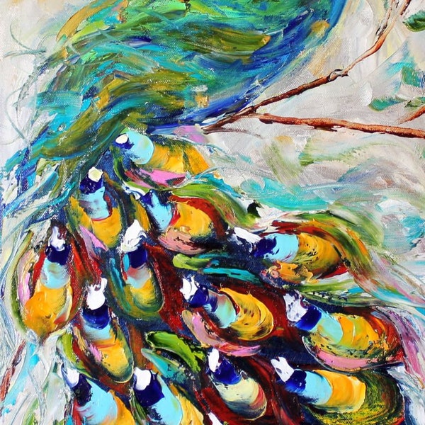 Abstract Peacock - Etsy