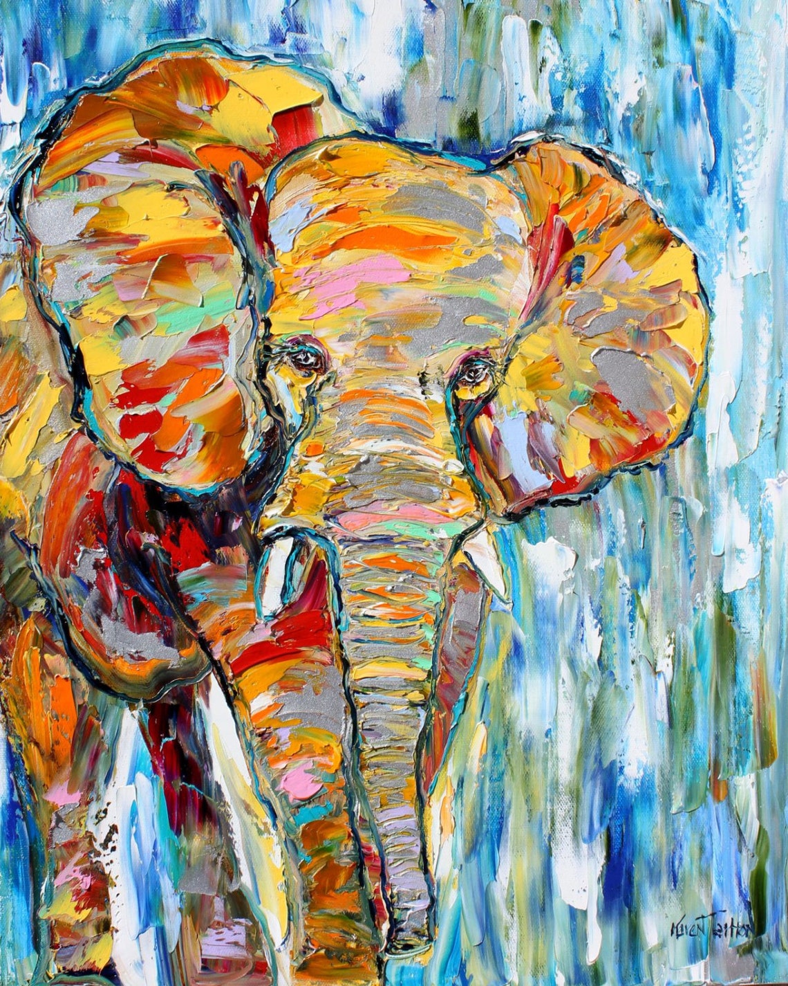 Elephant Print Elephant Art Fine Art Print Made From Image - Etsy