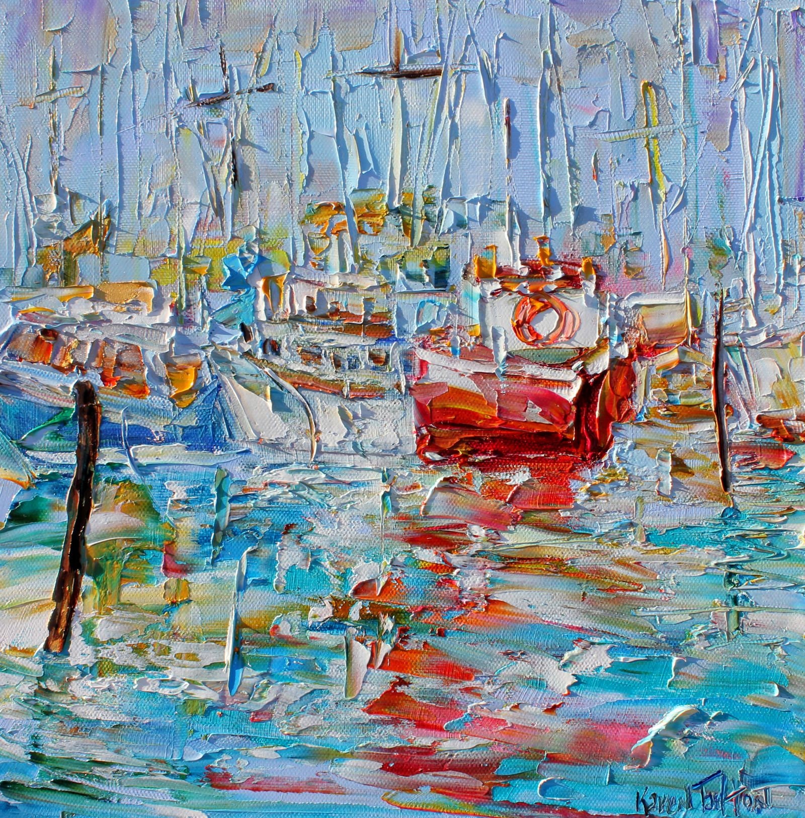 Abstract Boat Painting