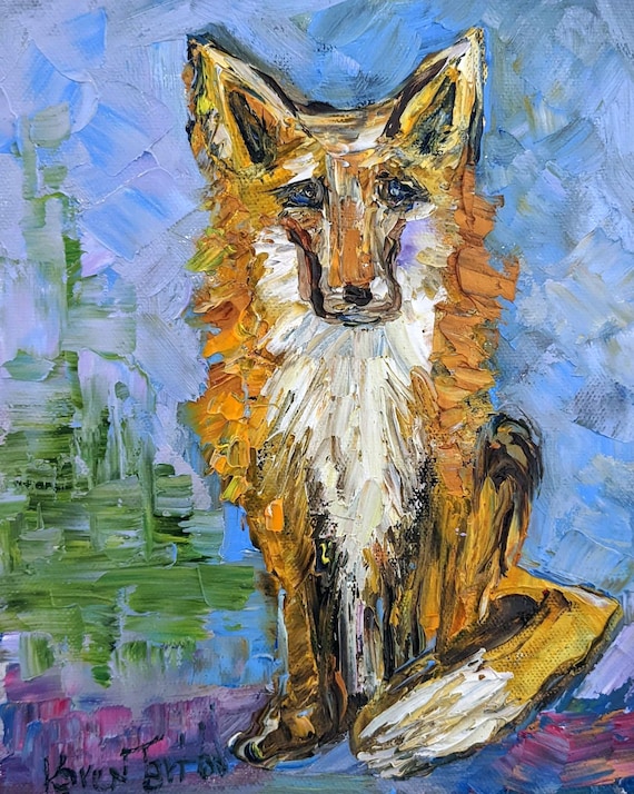 Abstract Fox Painting