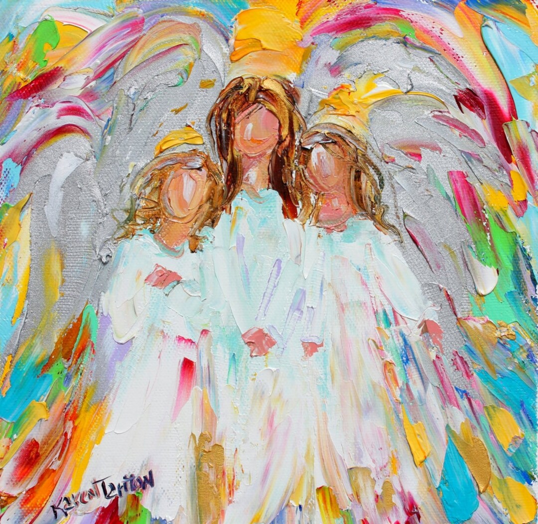 Angels Three Print, Angels Art, Angels Canvas Print, Angel Print Made ...
