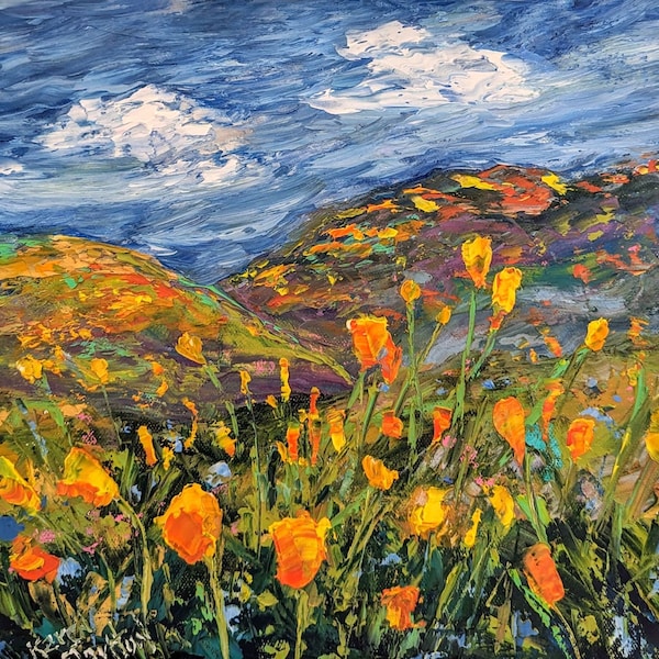 California Poppy Painting - Etsy