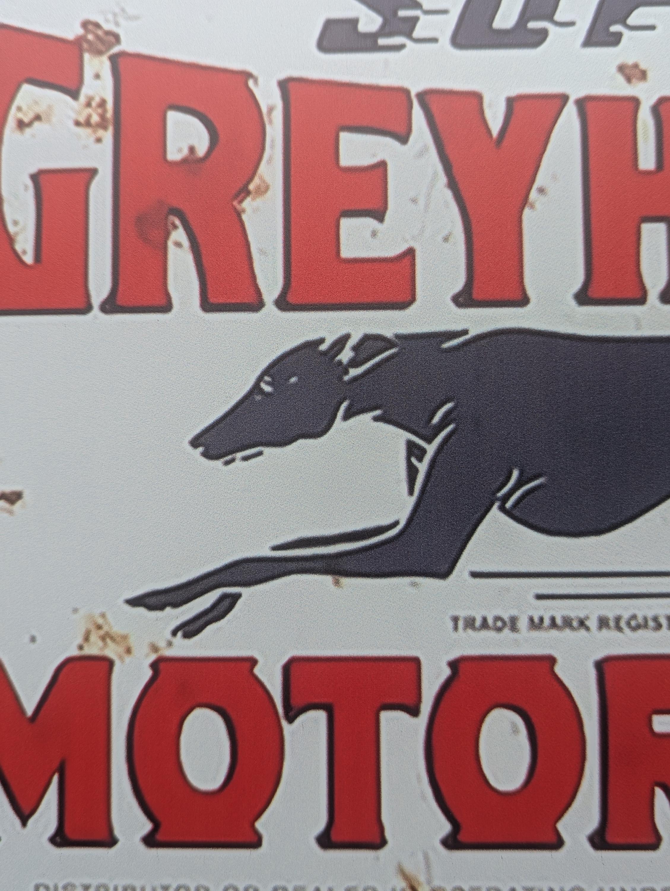 Super Greyhound Motor Fuel Garage Sign Man Cave Shed Decor Vintage ...