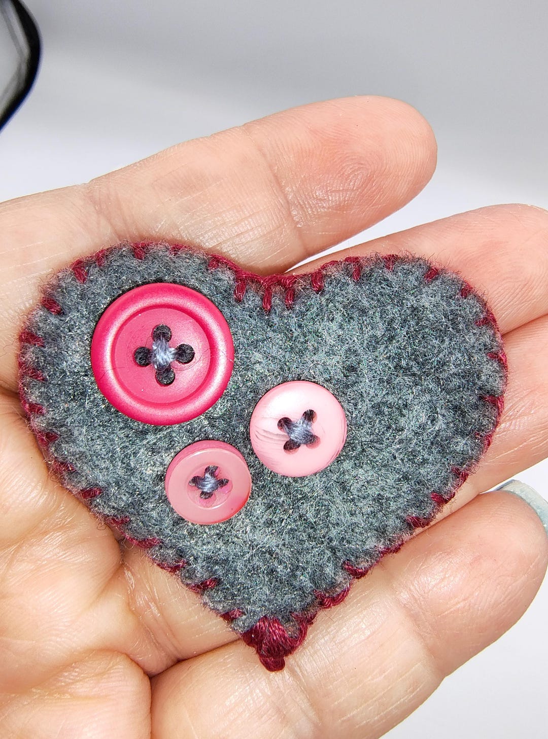 Valentine's Day Hand Sewn Felt Hearts, 4 Pieces - Etsy