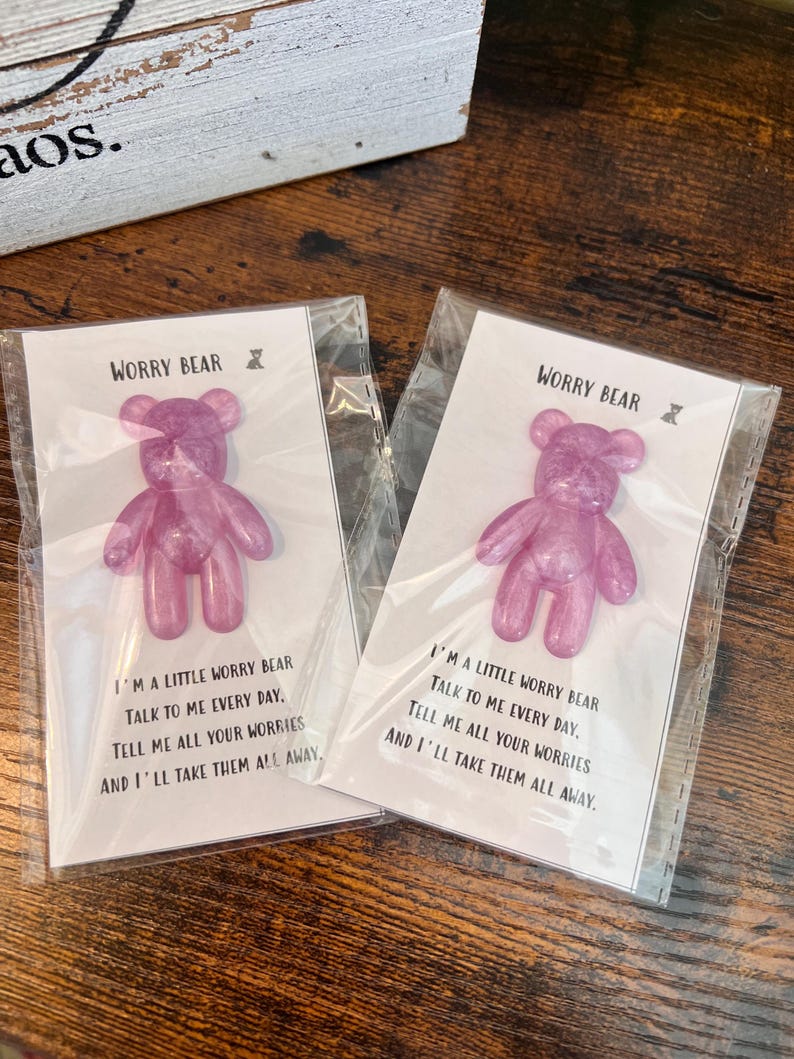 Resin Worry Bear, Back to School, Worried, Scared, Anxiety, Mental ...